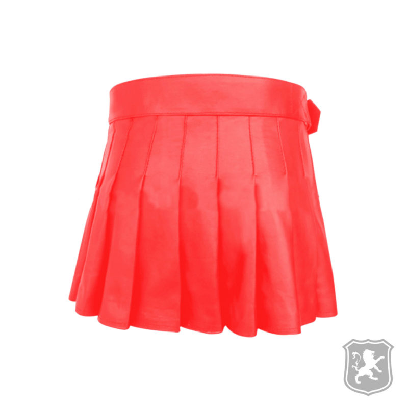 Short Blue Leather Kilt - Women's Leather Kilt for Sale