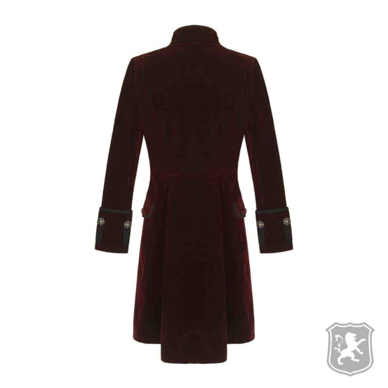 Black Victorian Trench Coat Ruffle Swallowtail Jacket - Kilt Zone